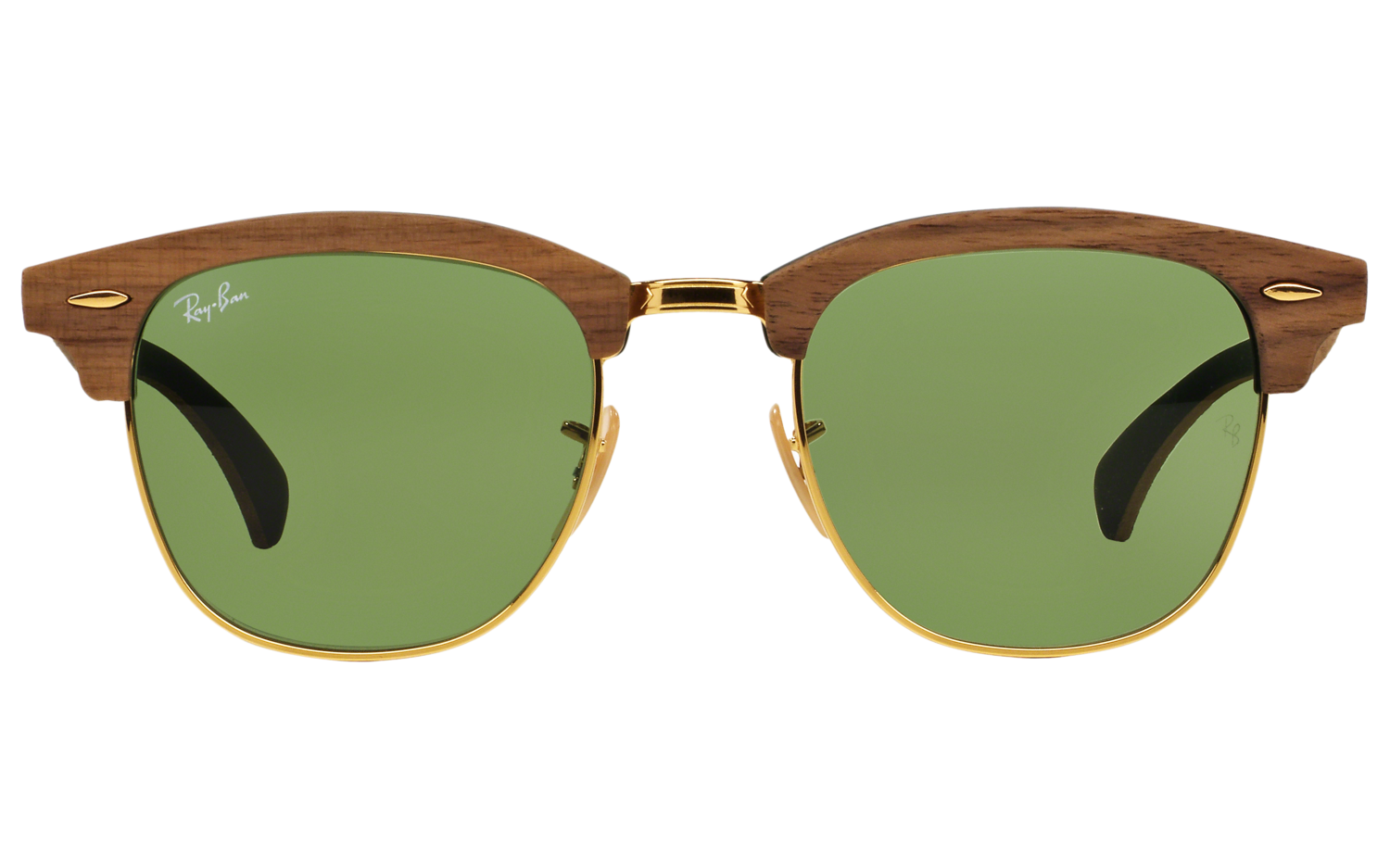 Ray-Ban Clubmaster Wood RB3016M 11824E 51 Sunglasses | Shade Station